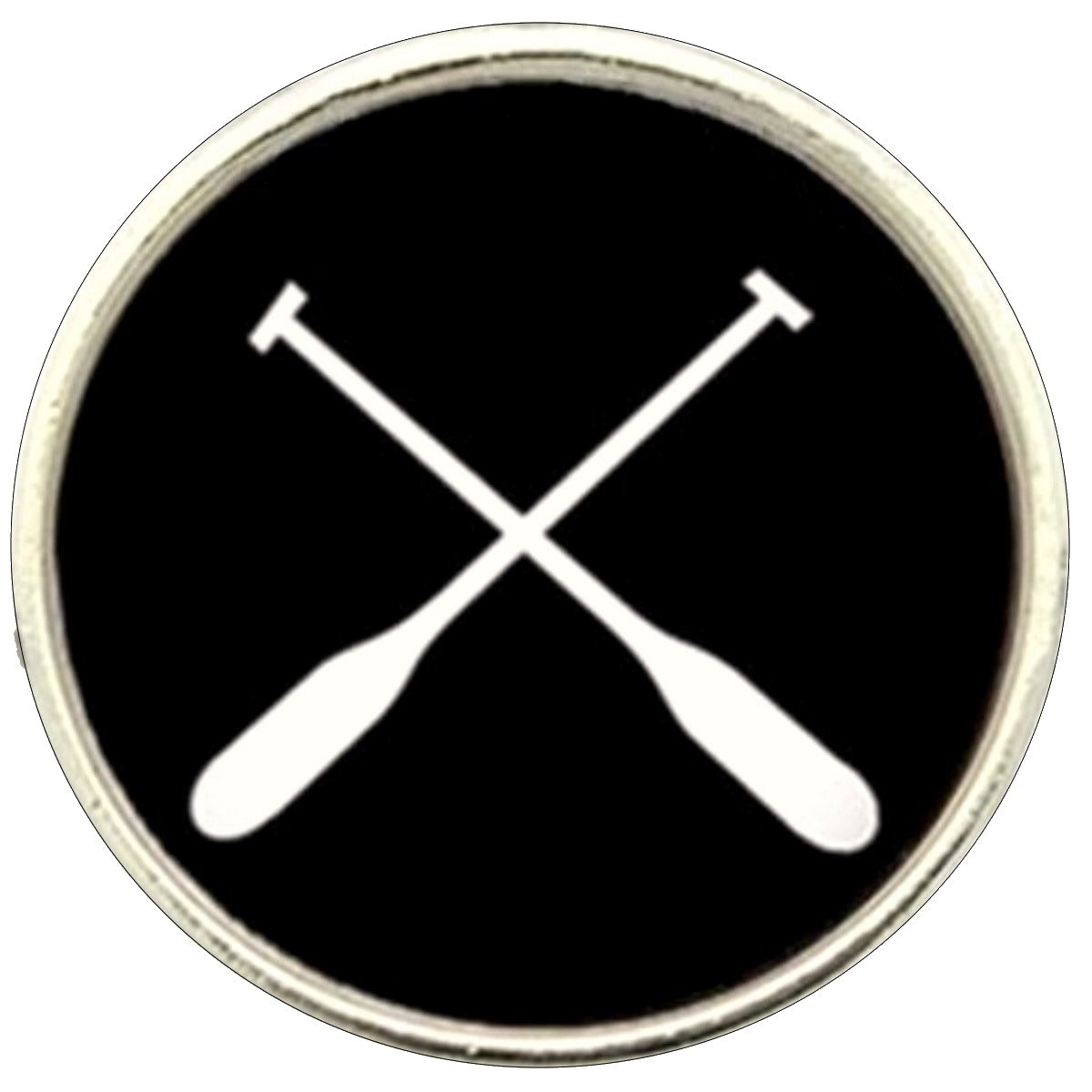 Crossed Oars Rowing Lapel Pin | Black and White | Bassin and Brown ...