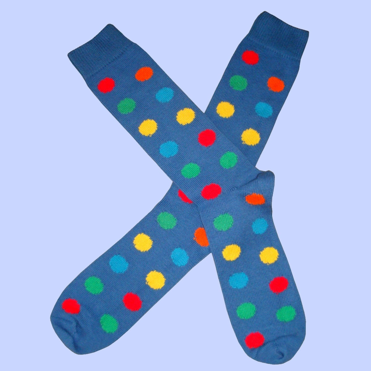 Spotted Cotton Socks | Blue | Made In Engand | Bassin and Brown ...