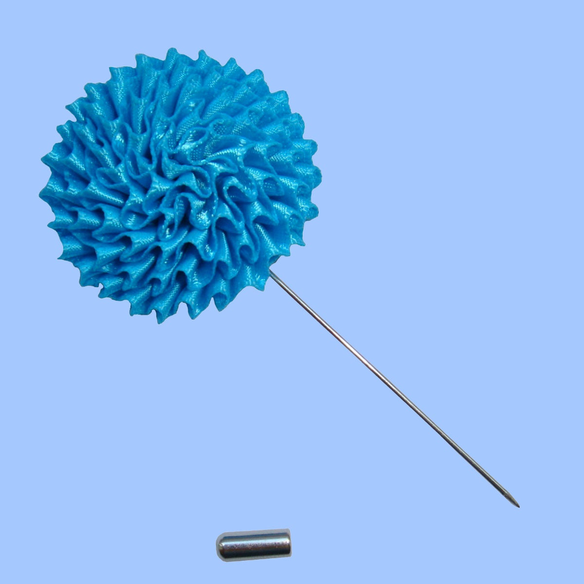 Large|Flower|Blue|Lapel Pin|Bassin and Brown – Bassin And Brown