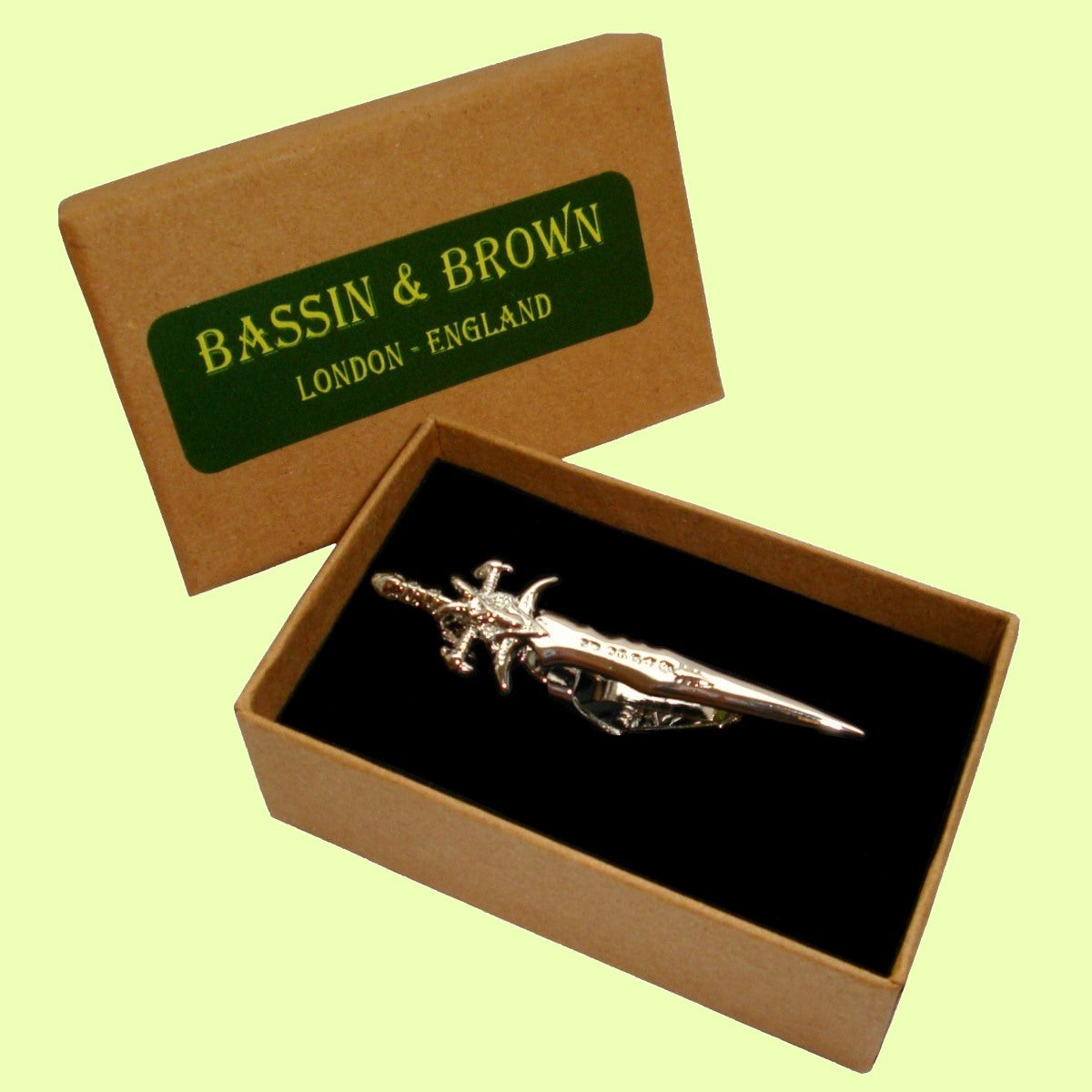Tie Bar|Sword|Silver|Decorative|Iconic|Stylish|Bassin and Brown ...