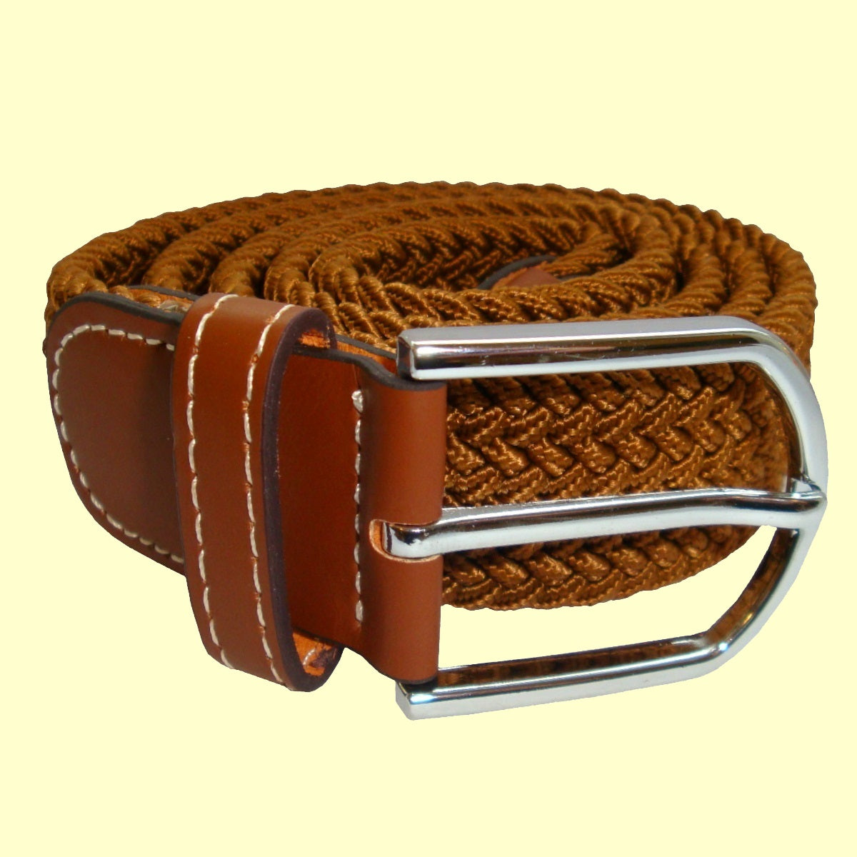 Bronze|Woven|Belt|One Size|Silver Buckle|Bassin and Brown – Bassin And ...