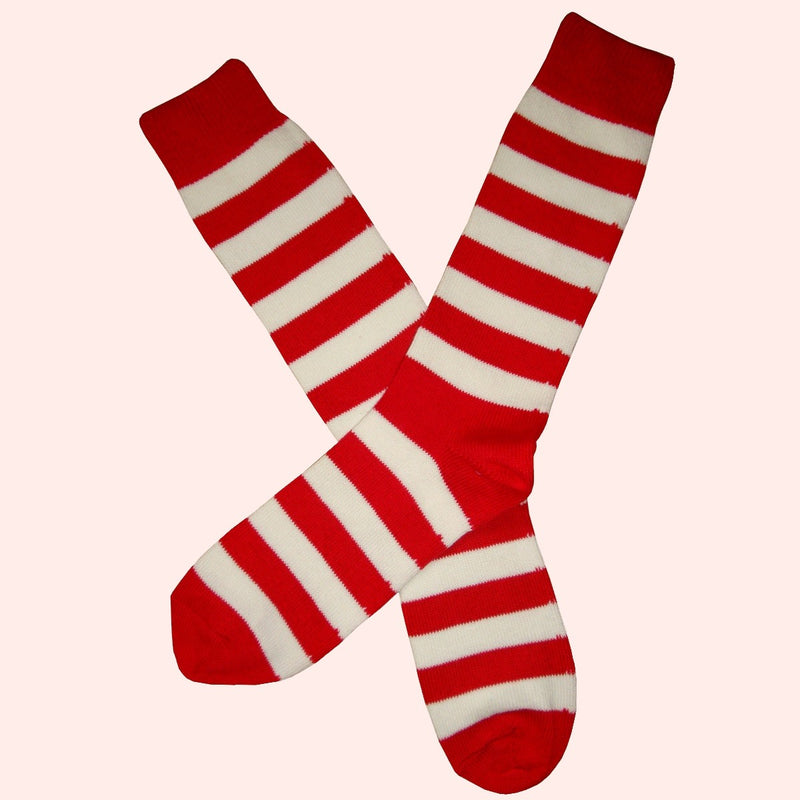 Hooped Striped Socks | Red and White | Bassin and Brown – Bassin And Brown