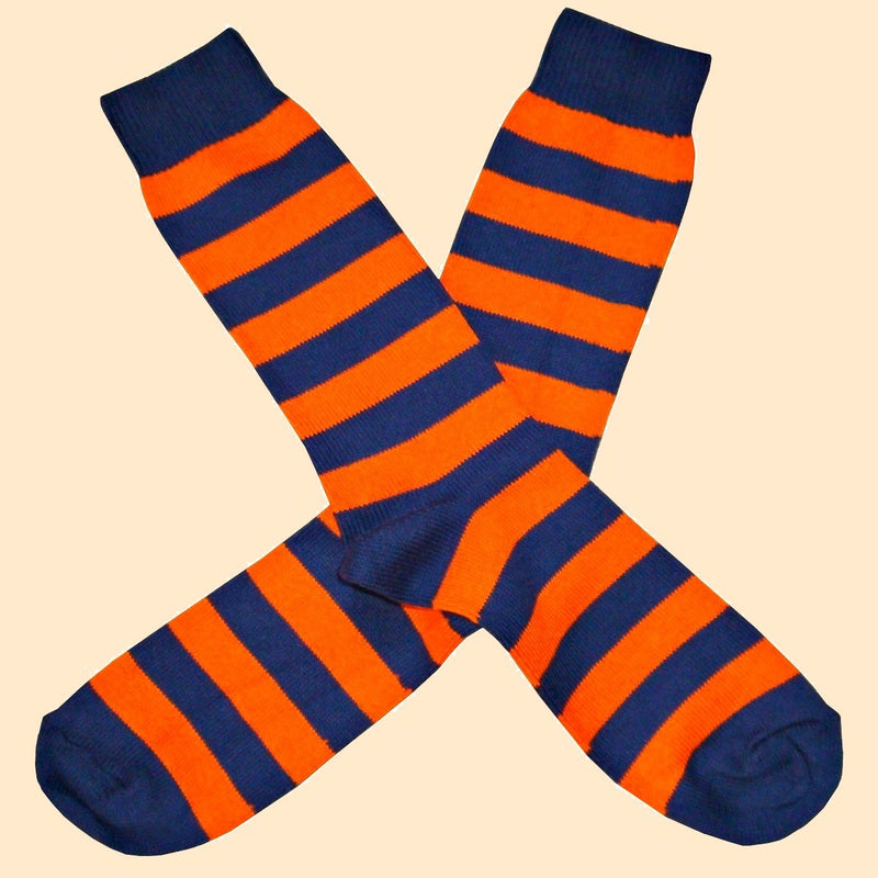 Buy|Hooped| Striped|Socks|orange|navy|shop|Bassin and Brown – Bassin ...
